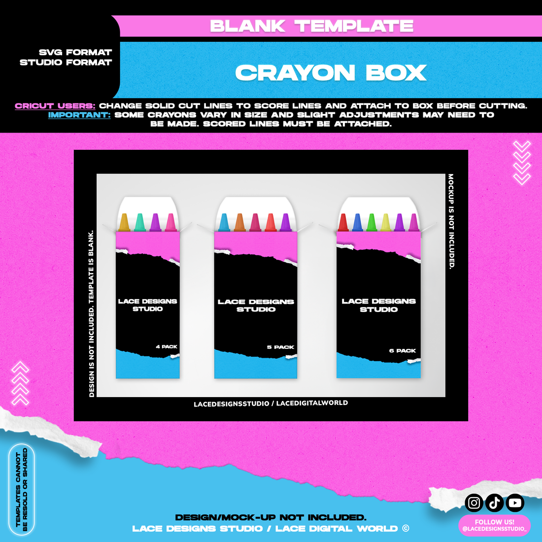 Template - Crayon Box Pack – Lace Designs Studio
