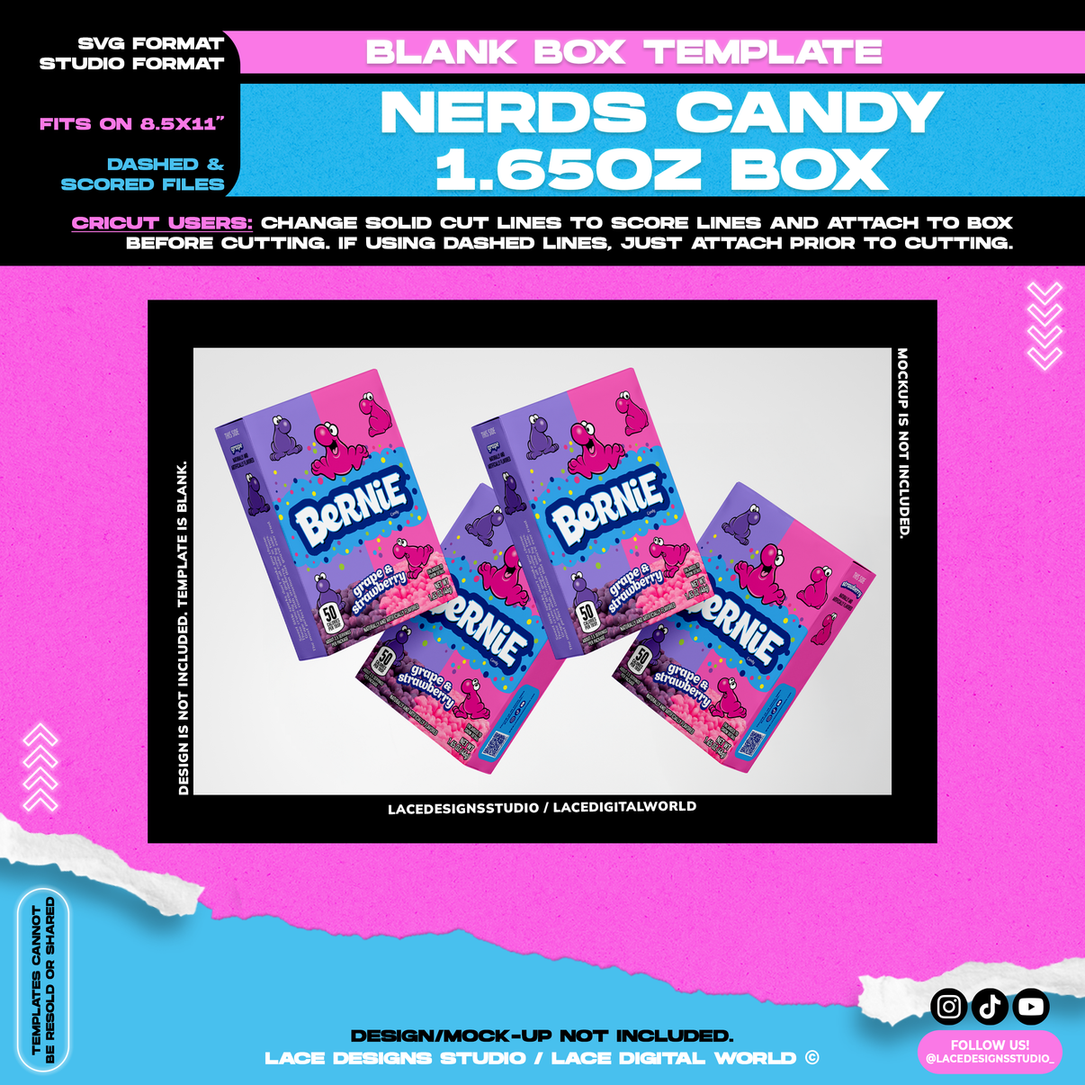 Template - Nerds Box SVG – Lace Designs Studio