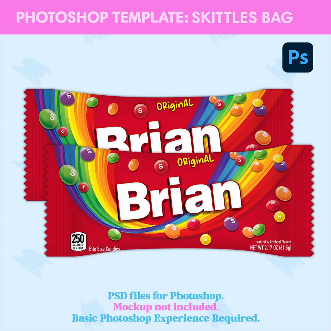 Template - Skittles Bag (Photoshop) – Lace Designs Studio