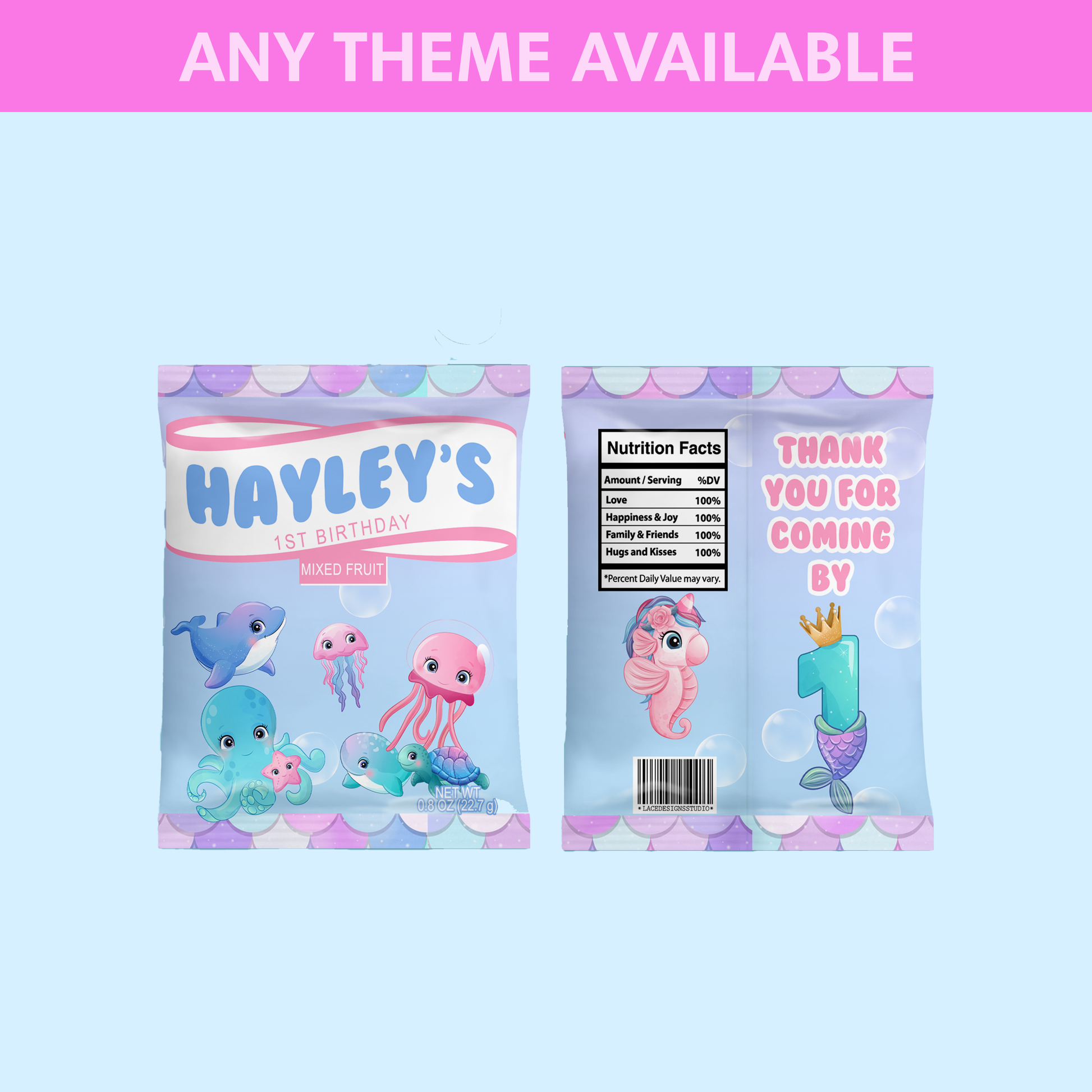 Custom Fruit Snacks – Lace Designs Studio