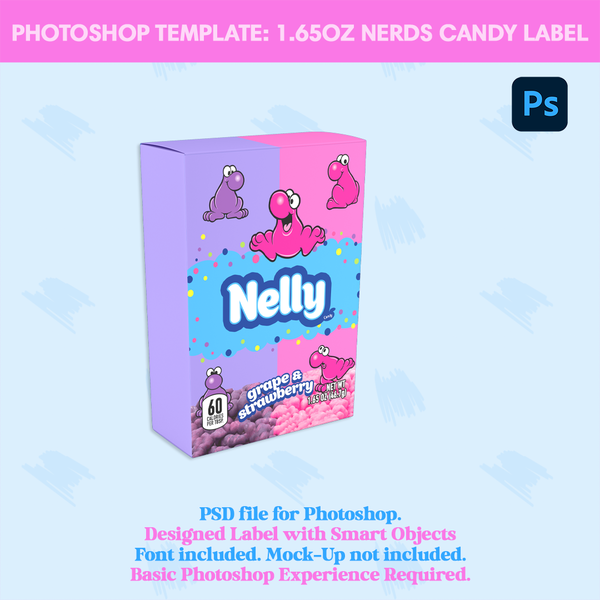 Template - Nerds Box Label - Photoshop Only – Lace Designs Studio