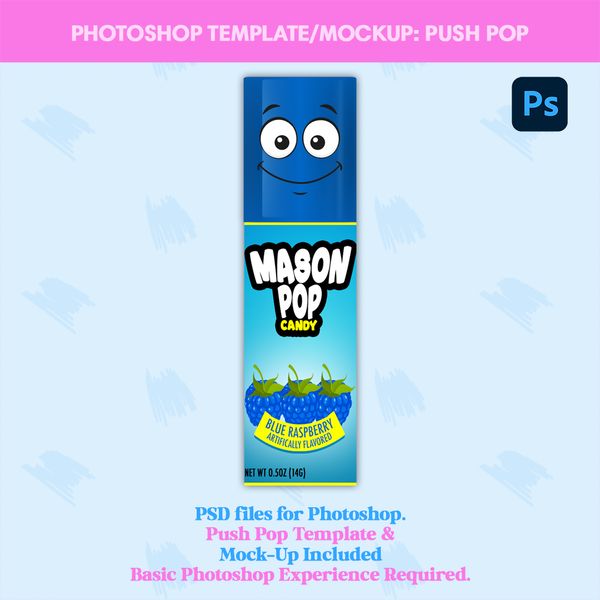Template & Mockup - Push Pop 0.5oz - Photoshop Only – Lace Designs Studio